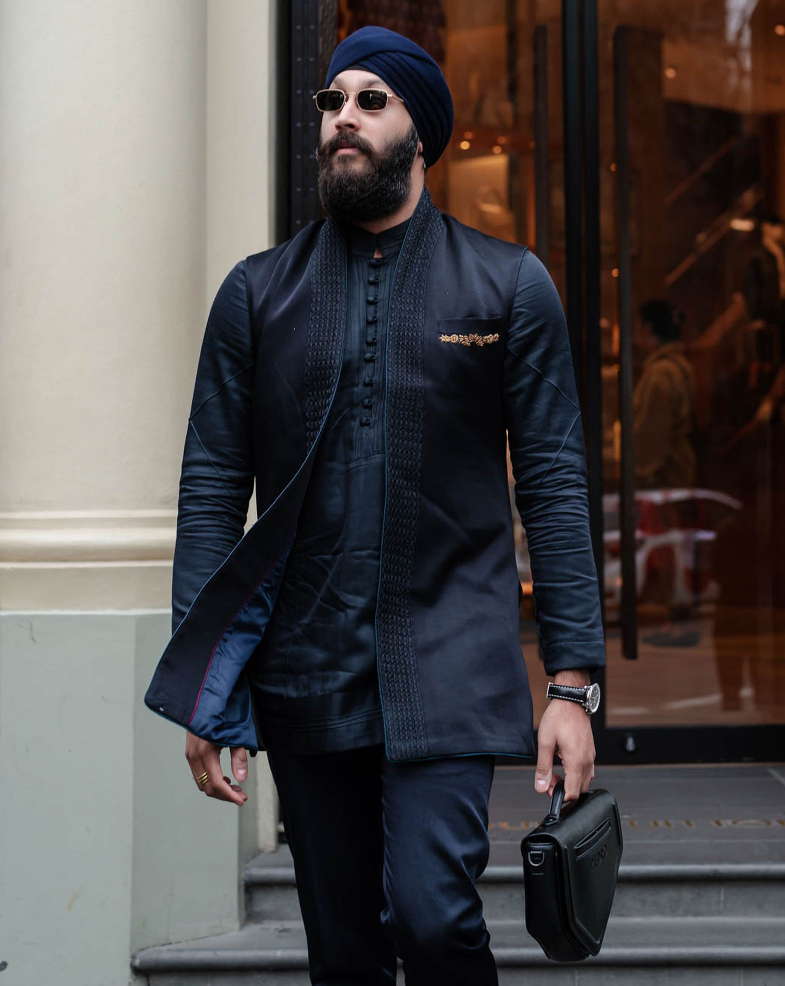 Midnight Eclipse Shrug Set – Panache by Sharmeen