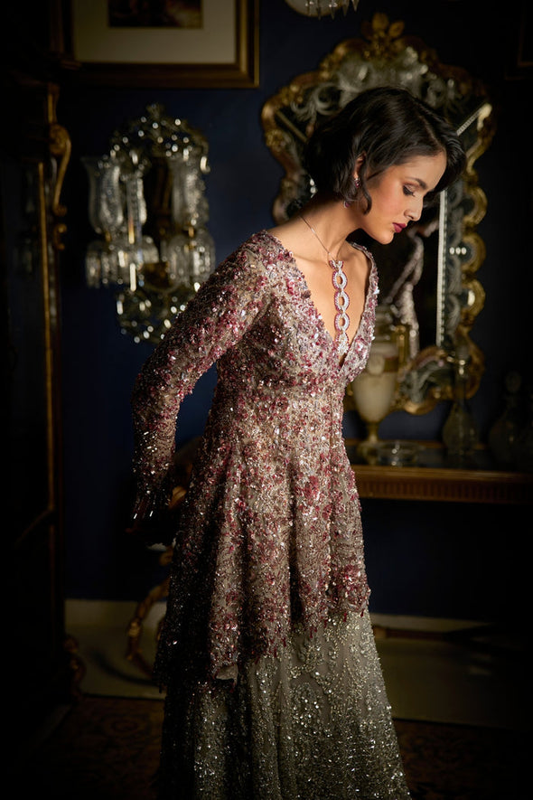 Ruby Silver Sharara Set – Panache by Sharmeen