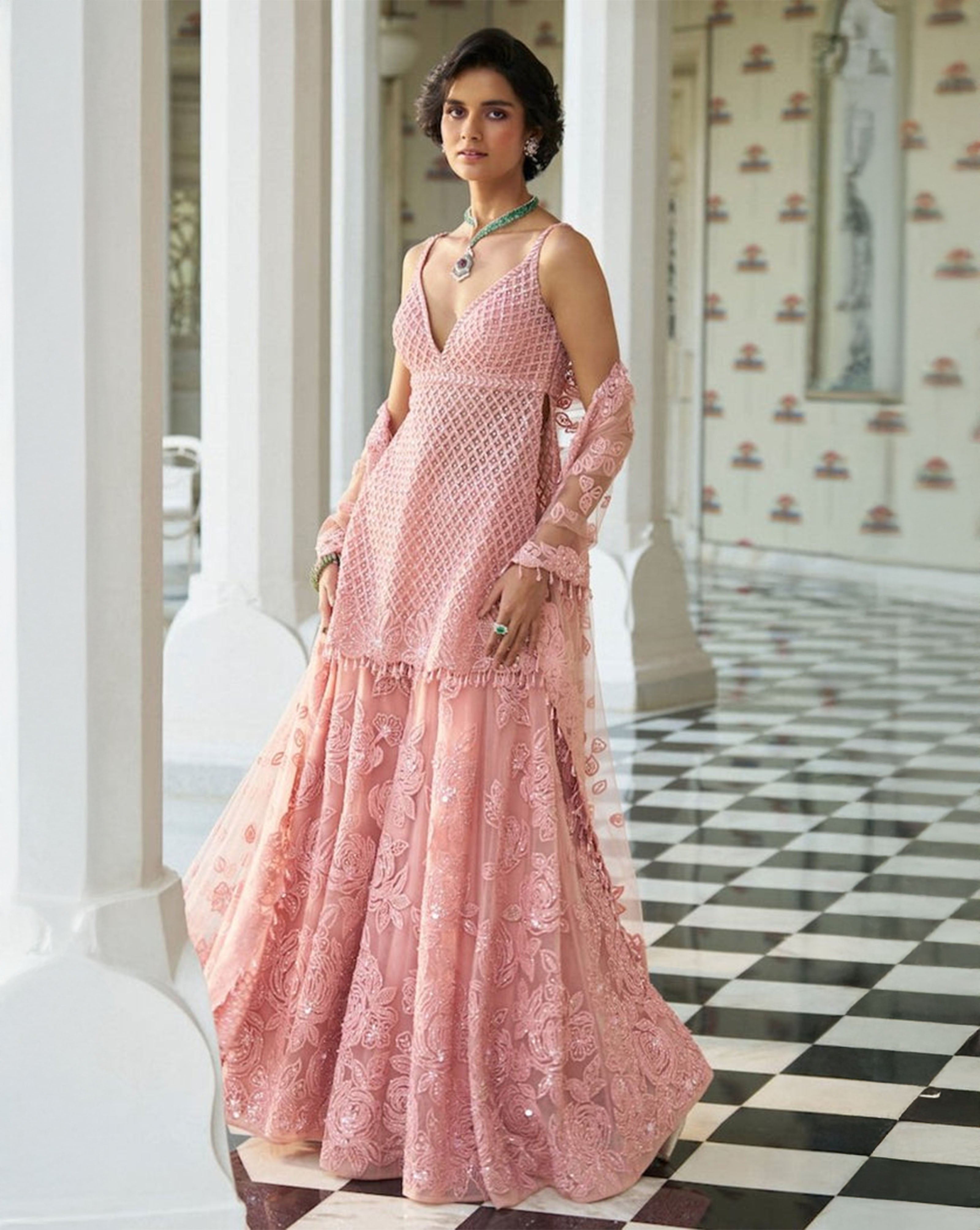 Pink Dori Sharara Set – Panache by Sharmeen