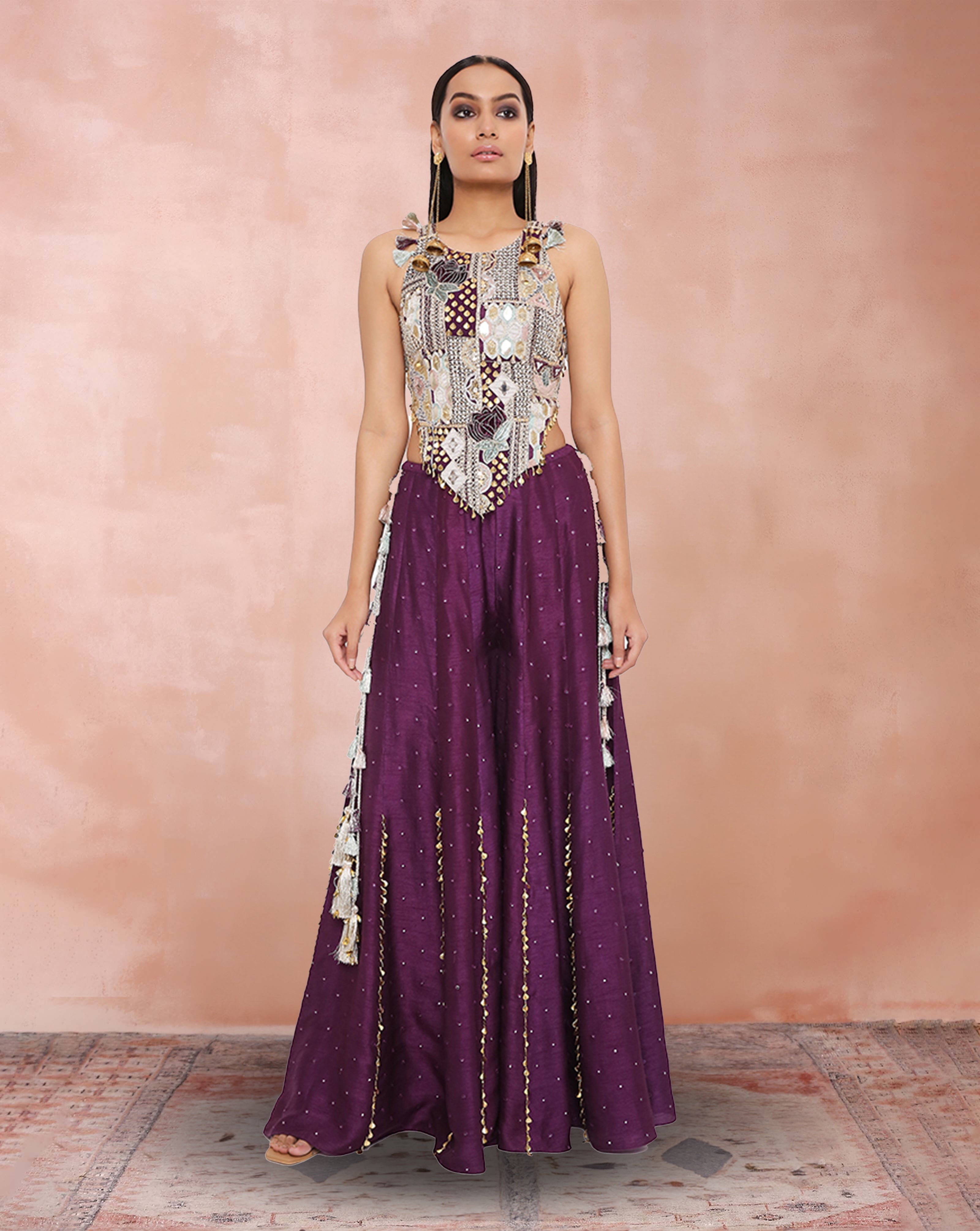 Purple Sharara – Panache by Sharmeen